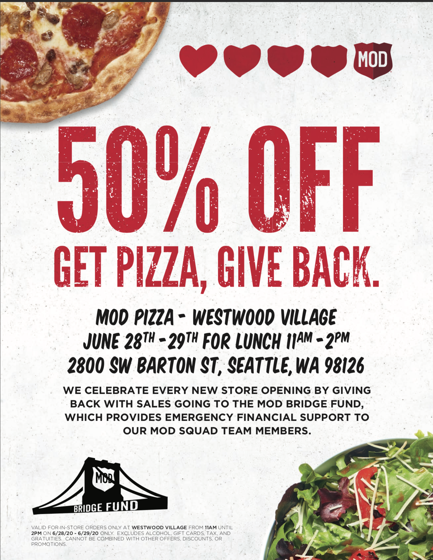 Mod pizza promo code store